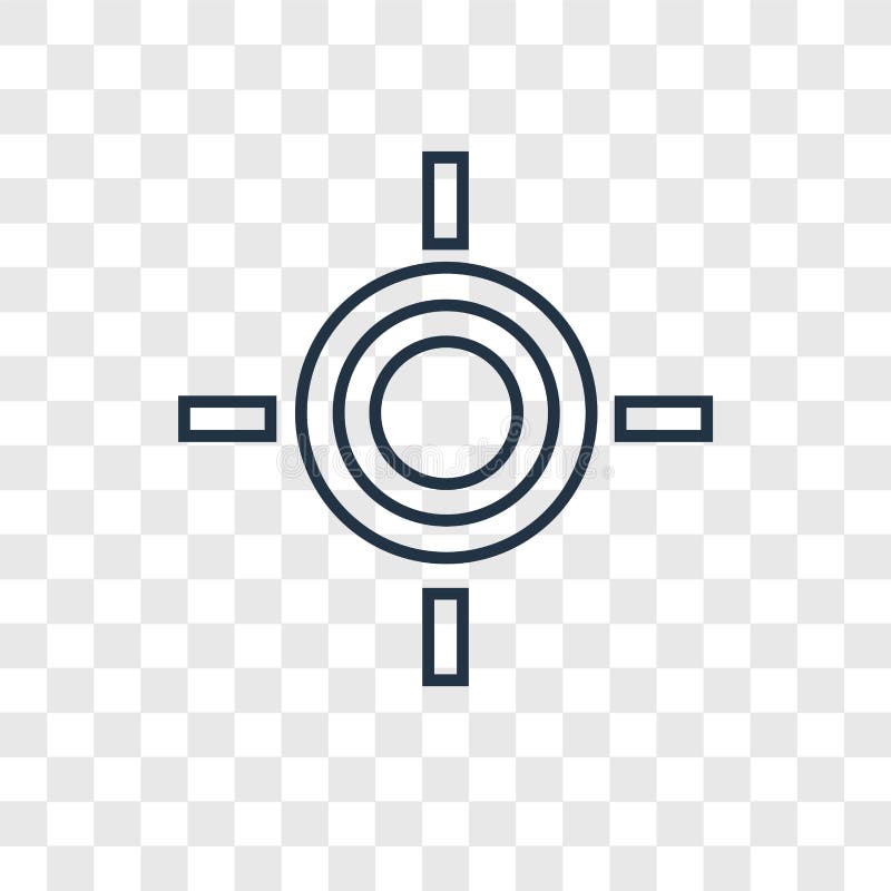 Goal Concept Vector Linear Icon Isolated on Transparent Background ...