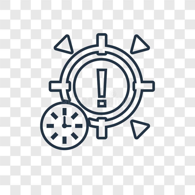 Goal Concept Vector Linear Icon Isolated on Transparent Background ...