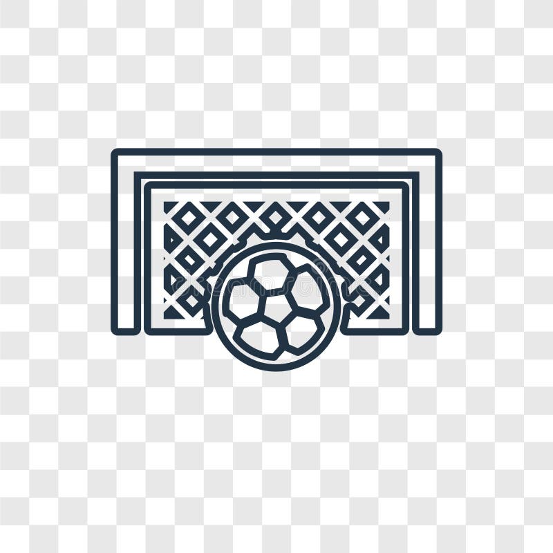Goal Concept Vector Linear Icon Isolated on Transparent Background ...