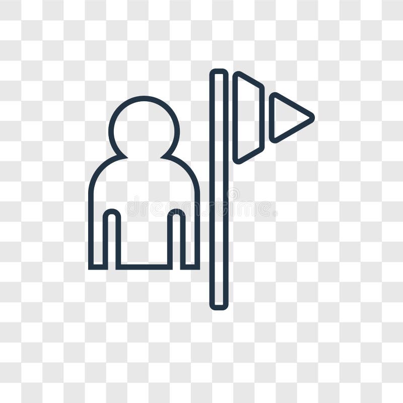 Goal Concept Vector Linear Icon Isolated on Transparent Background ...