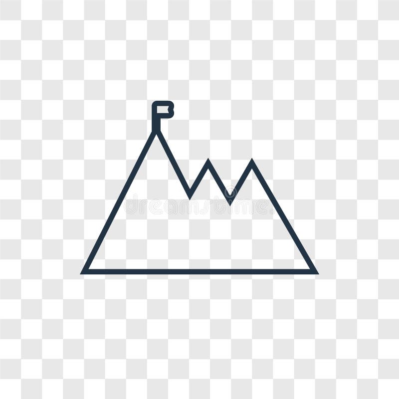 Goal Concept Vector Linear Icon Isolated on Transparent Background ...