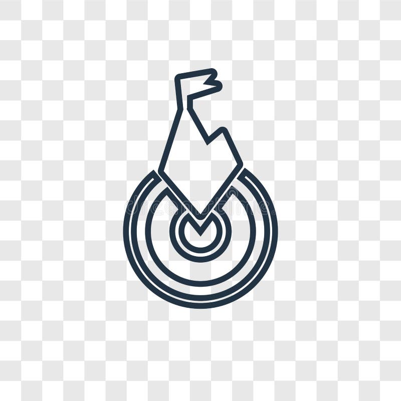 Goal Concept Vector Linear Icon Isolated on Transparent Background ...