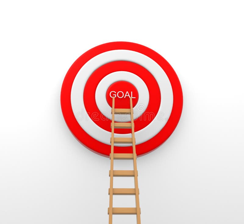 Ladder To Middle Red Target Stock Illustrations – 13 Ladder To Middle ...