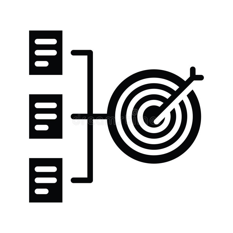 Goal Diagram Vector Solid Icon Style Illustration. EPS 10 File Stock ...