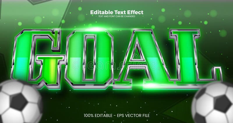 Goal Editable Text Effect in Modern Trend Style Stock Vector ...