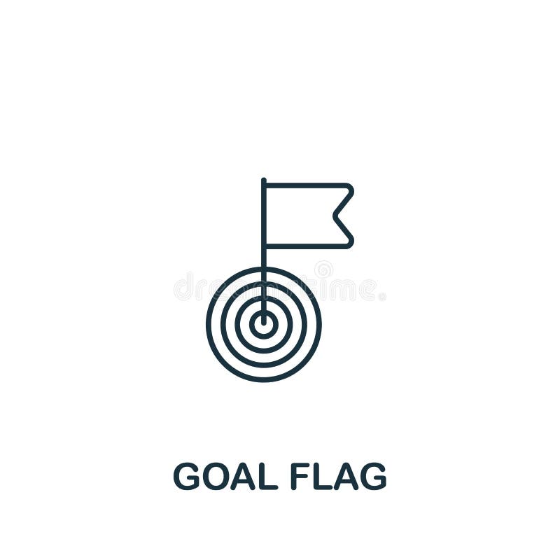 Goal Flag Icon. Line Simple Success Icon for Templates, Web Design and ...