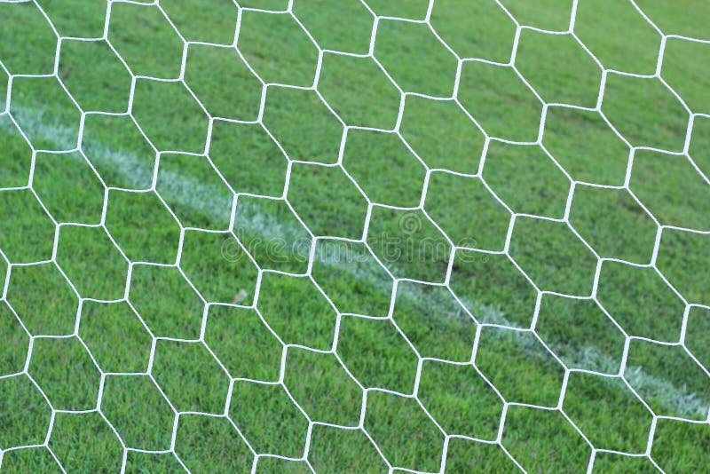 Goal Football - Soccer Nets with Green Grass Stock Photo - Image of ...