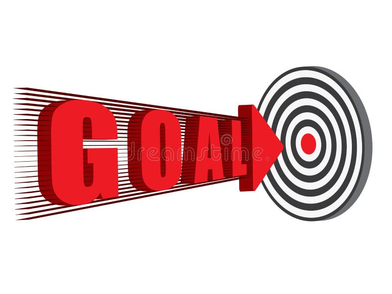 Goal hitting the target stock vector. Illustration of goal - 32887109