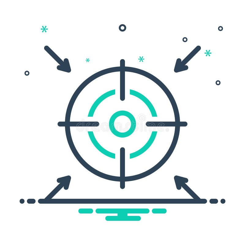 Mix Icon for Goal, Ambition and Intention Stock Vector - Illustration ...
