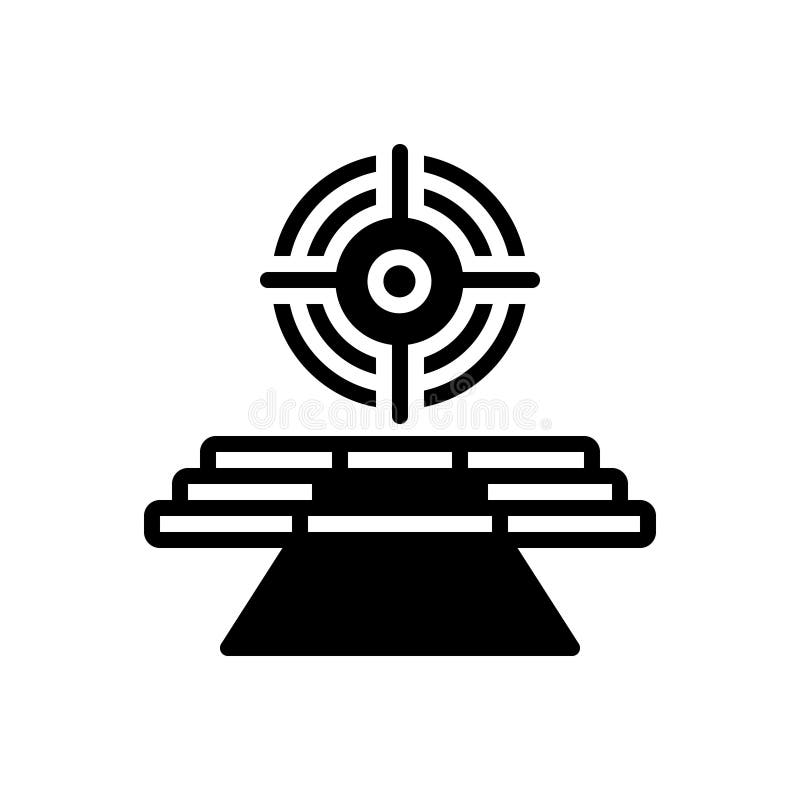 Black Solid Icon for Goal, Desired and Result Stock Vector ...
