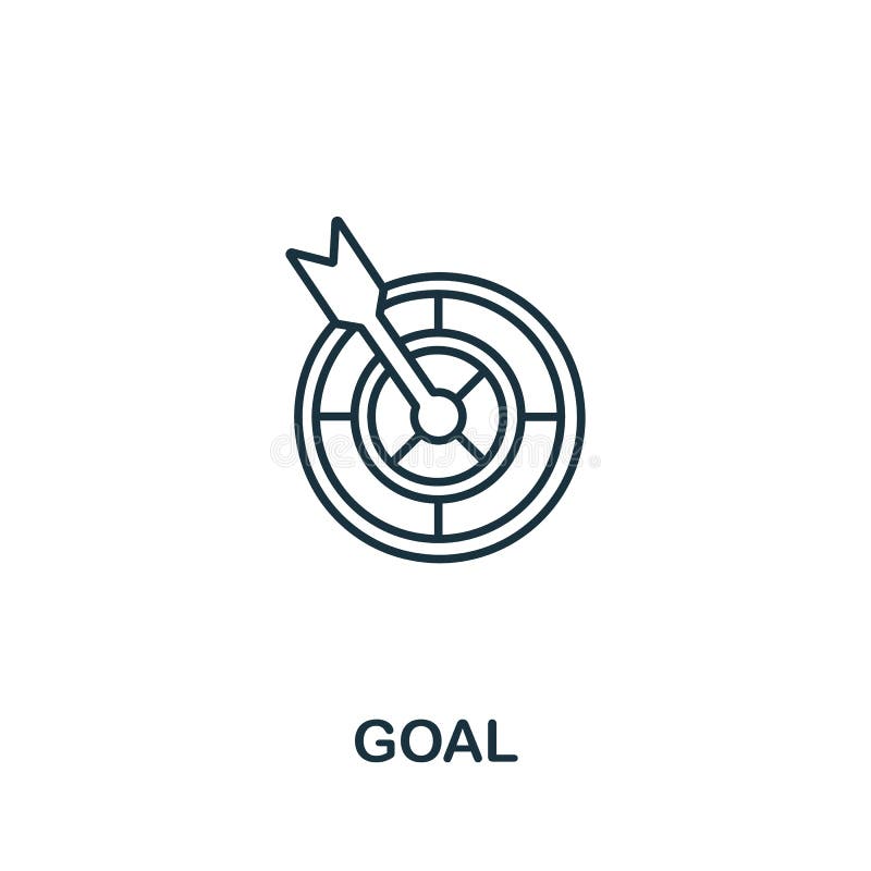 Goal Icon from Success Collection. Simple Line Element Goal Symbol for ...