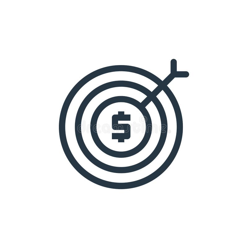 Goal Icon Vector from Business and Money Concept. Thin Line ...