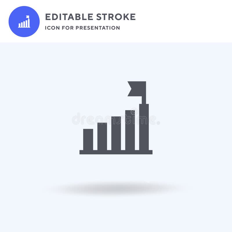 Goal Icon Vector, Filled Flat Sign, Solid Pictogram Isolated on White ...