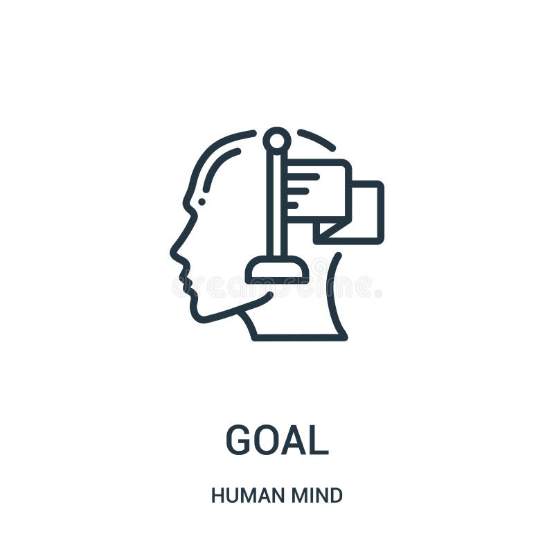 Goal Icon Vector from Human Mind Collection. Thin Line Goal Outline ...