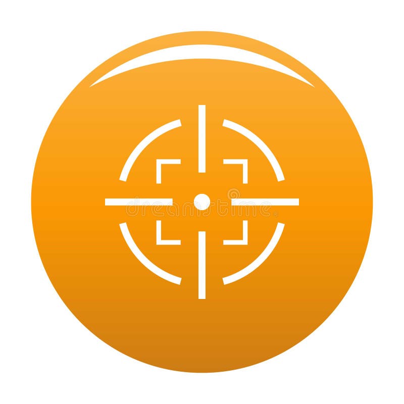 Goal icon vector orange stock vector. Illustration of sign - 123937758