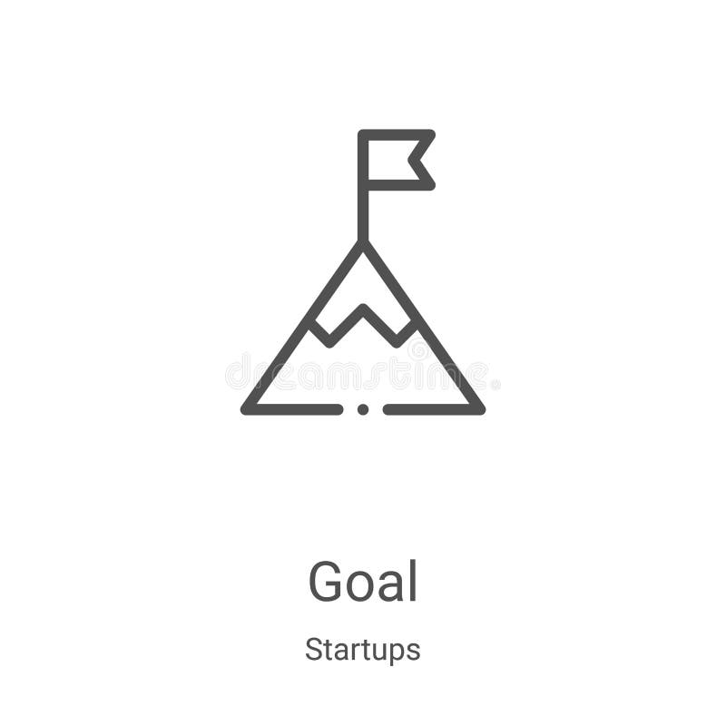 Goal Icon Vector from Startups Collection. Thin Line Goal Outline Icon ...