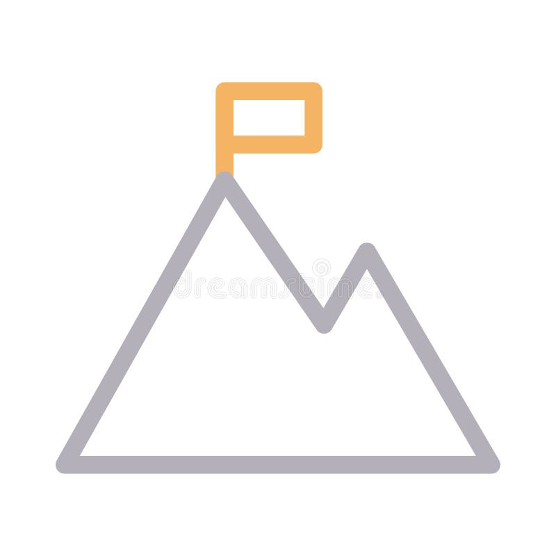 Goal Color Line Vector Icon Stock Vector - Illustration of high, flag ...