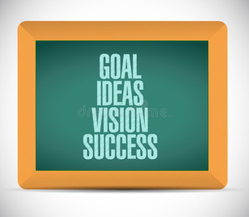 Goal, Ideas, Vision, Success Blackboard Stock Illustration ...