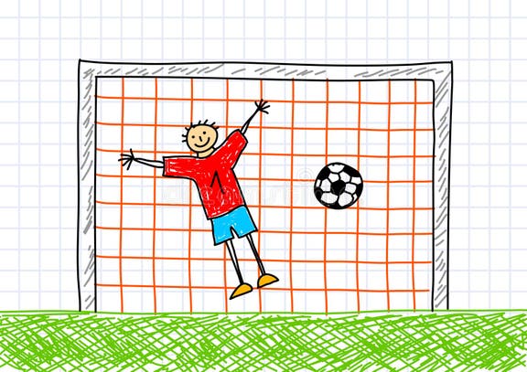 Cartoon Soccer Football Goal Keeper Player Stock Illustrations – 605 ...