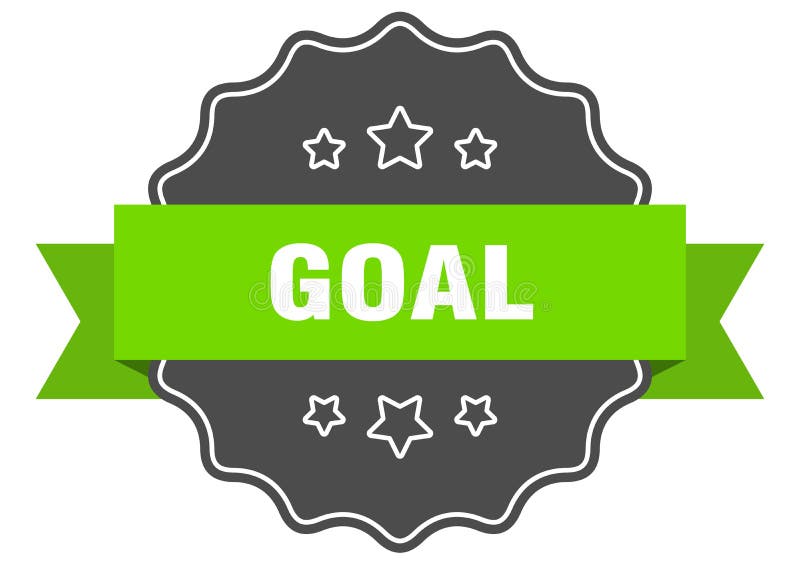 Goal label stock vector. Illustration of gray, goal - 160026433