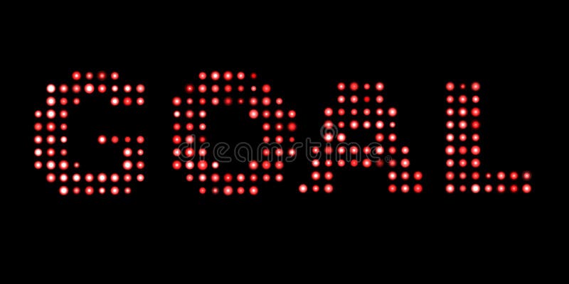 Goal led text stock illustration. Illustration of text - 153828835