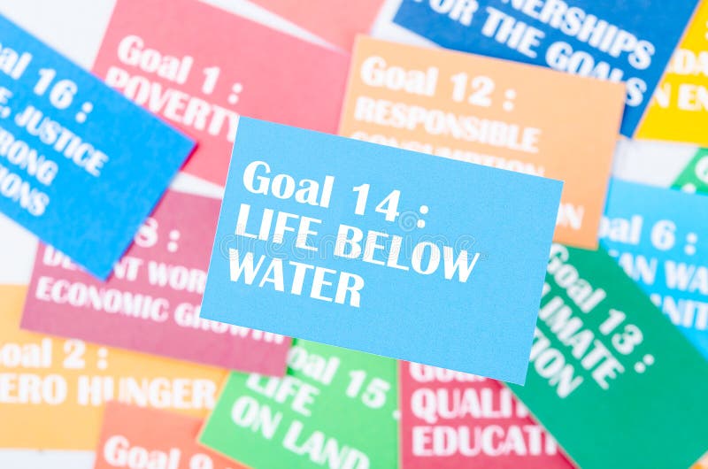The Goal 14 : Life Below Water. the SDGs 17 Development Goals ...