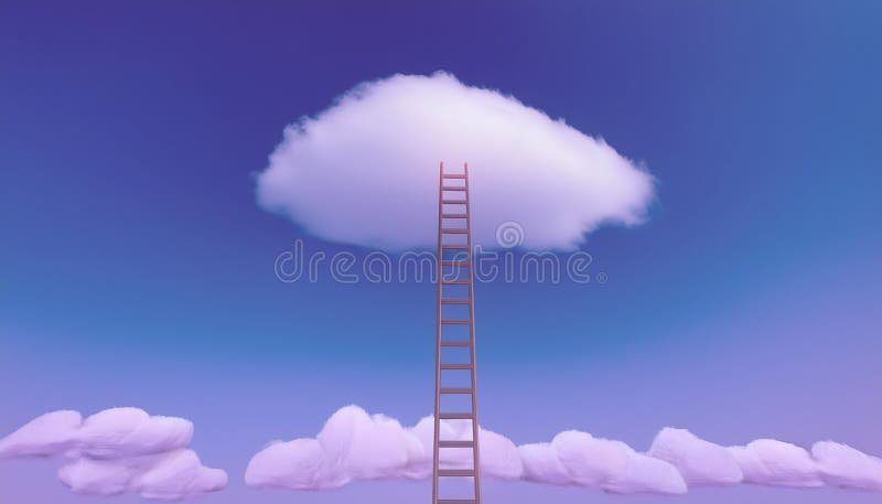 Goal of Life, Growth and Motivation: Ladder Reaching into the Clouds ...