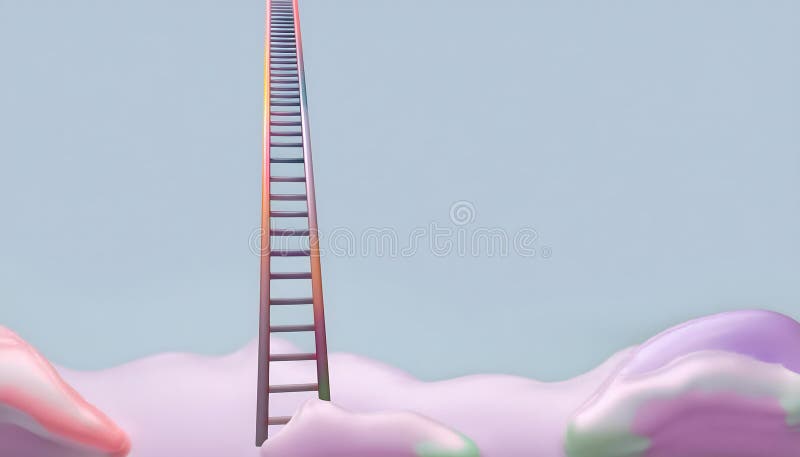 Goal of Life, Growth and Motivation: Ladder Reaching into the Clouds ...