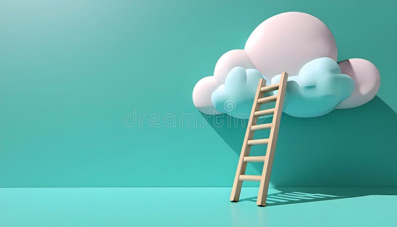 Goal of Life, Growth and Motivation: Ladder Reaching into the Clouds ...