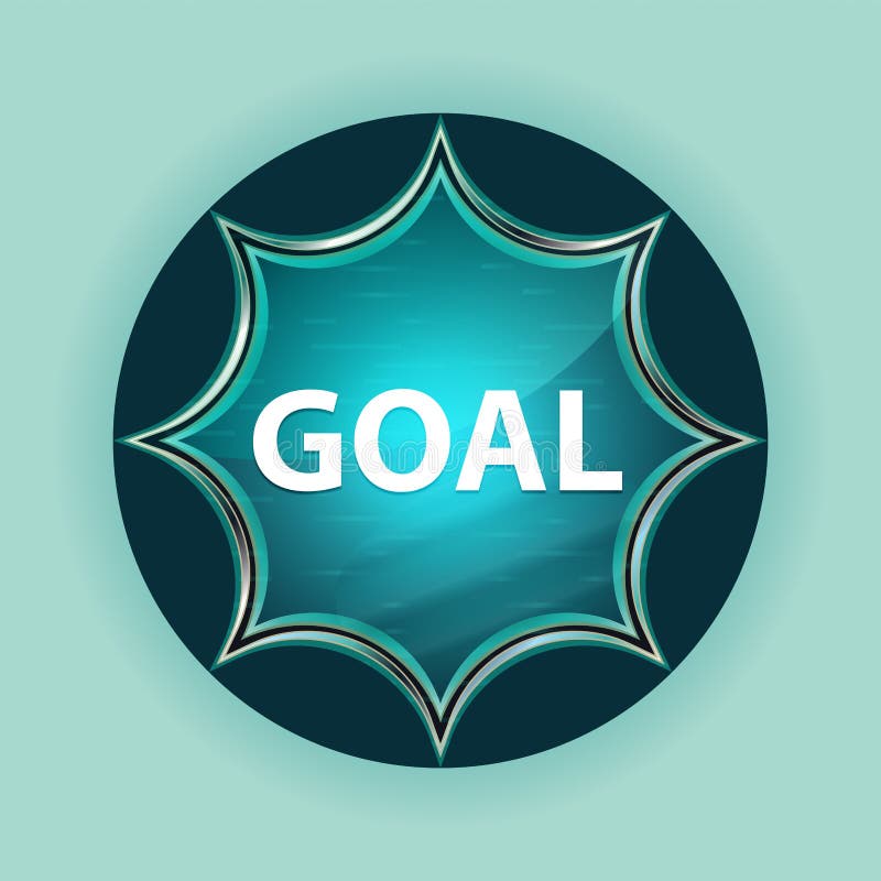 Goal Magical Glassy Sunburst Blue Button Sky Blue Background Stock ...