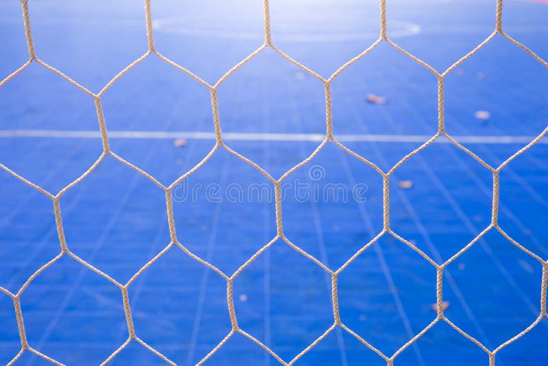 Goal net with futsal field stock image. Image of european - 70286805