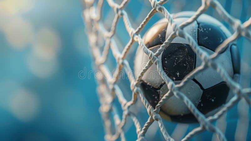 The Goal Net Texture Closeup. AI Generated Stock Photo - Image of blue ...