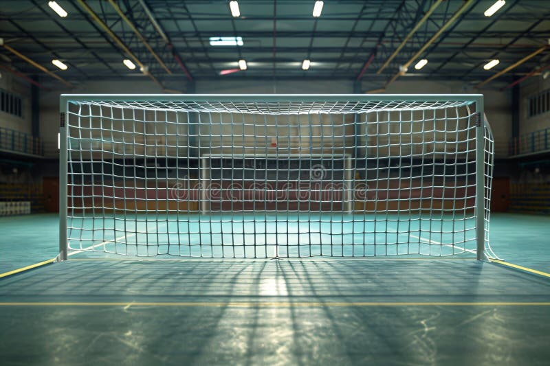 Goal Nets Futsal in Futsal Field. Stock Illustration - Illustration of ...