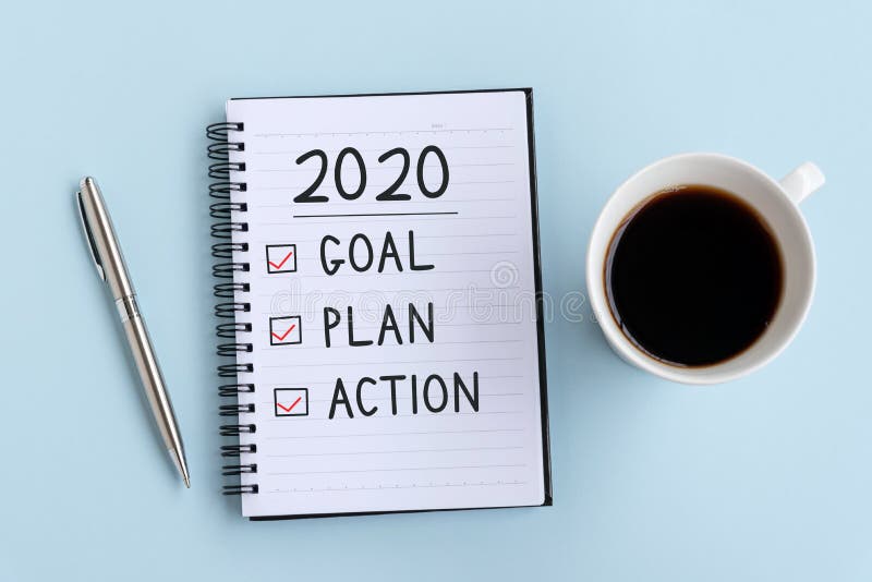 Goal, Plan, Action Text on Note Pad Stock Photo - Image of paper ...