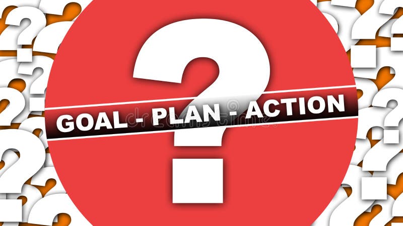 Goal Plan Action ? Text Title - Circular Concept - Orange Background ...