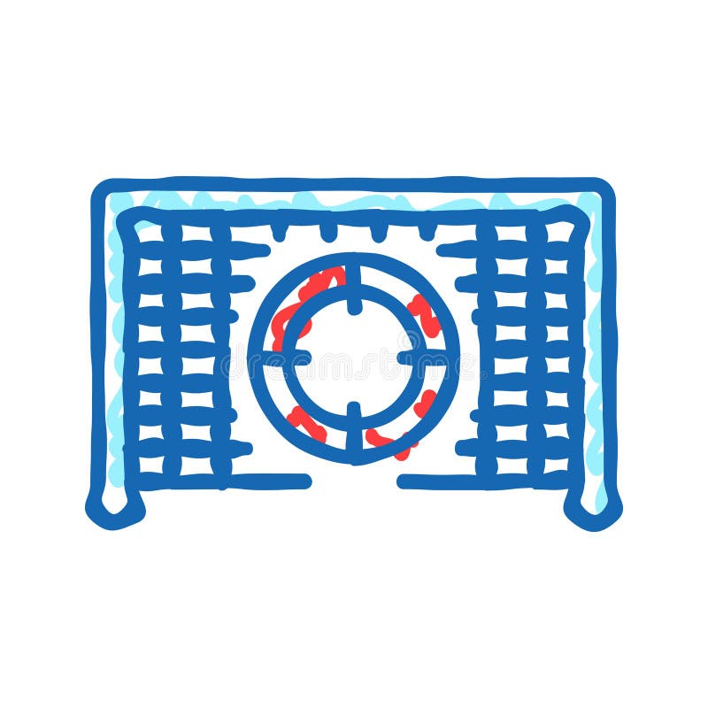 Goal Post Succes Challenge Icon Doodle Illustration Stock Illustration ...