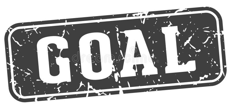 Goal Rectangular Sign. Goal Stamp Stock Vector - Illustration of ...