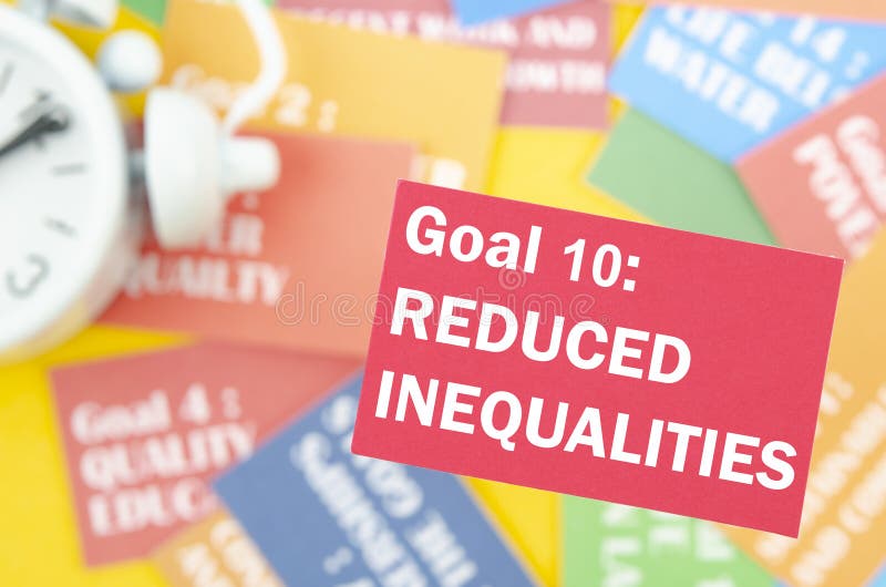 The Goal 10 : Reduced Inequalities. the SDGs 17 Development Goals ...