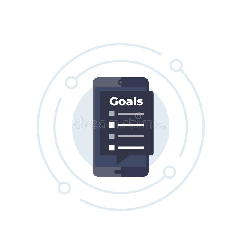 Goal Setting App, Vector Icon Stock Vector - Illustration of specific ...
