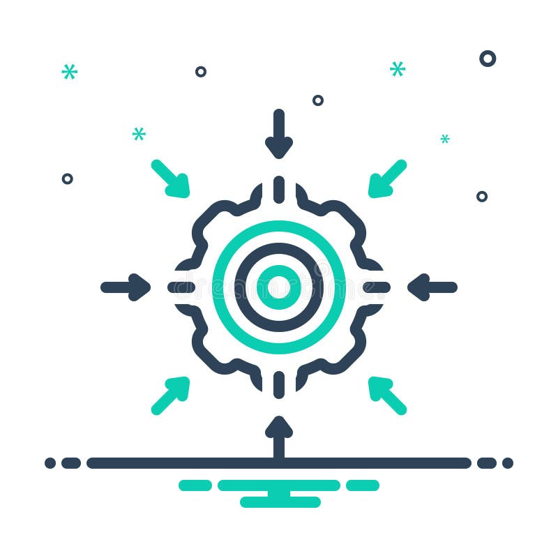 Mix Icon for Goal Setting, Goal and Success Stock Vector - Illustration ...