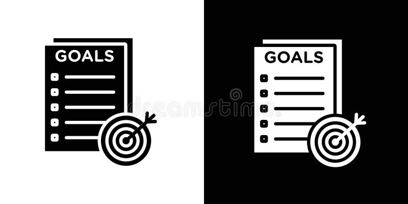 Goal Setting Icon Isolated Flat Vector in Outline Stock Vector ...
