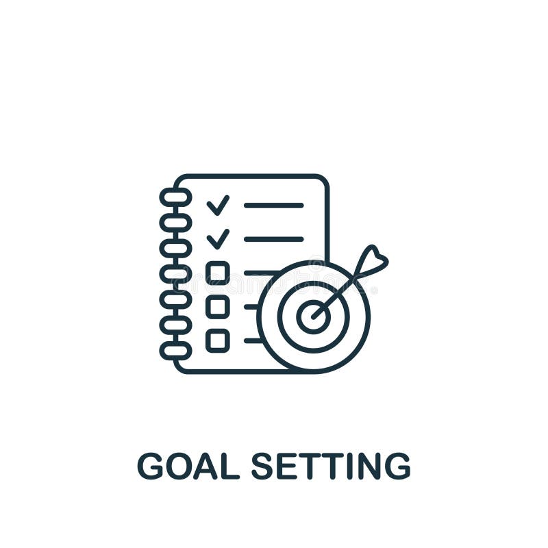 Goal Setting Icon. Monochrome Simple Talent Development Icon for ...