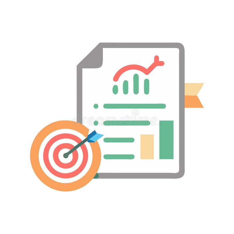 Goal Setting Icon for Education Stock Vector - Illustration of design ...