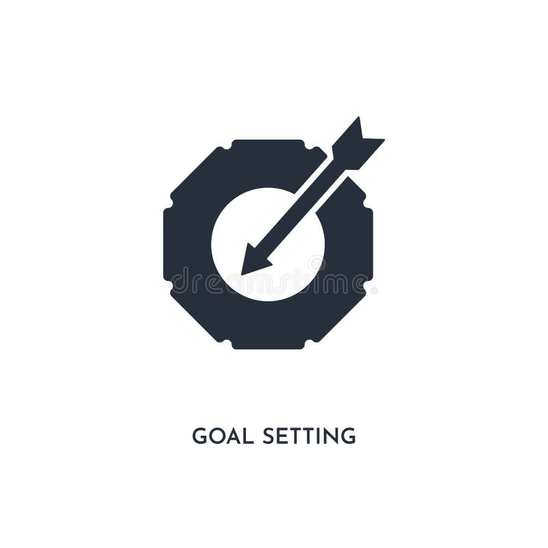 Goal Setting Icon. Simple Element Illustration. Isolated Trendy Filled ...