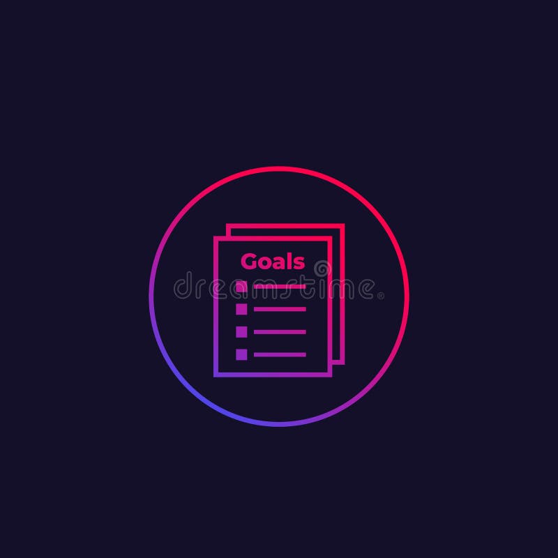 Goal setting icon, vector stock vector. Illustration of vector - 162688093