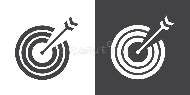 Goal Setting Icon Thin Line Illustration Set Stock Vector ...