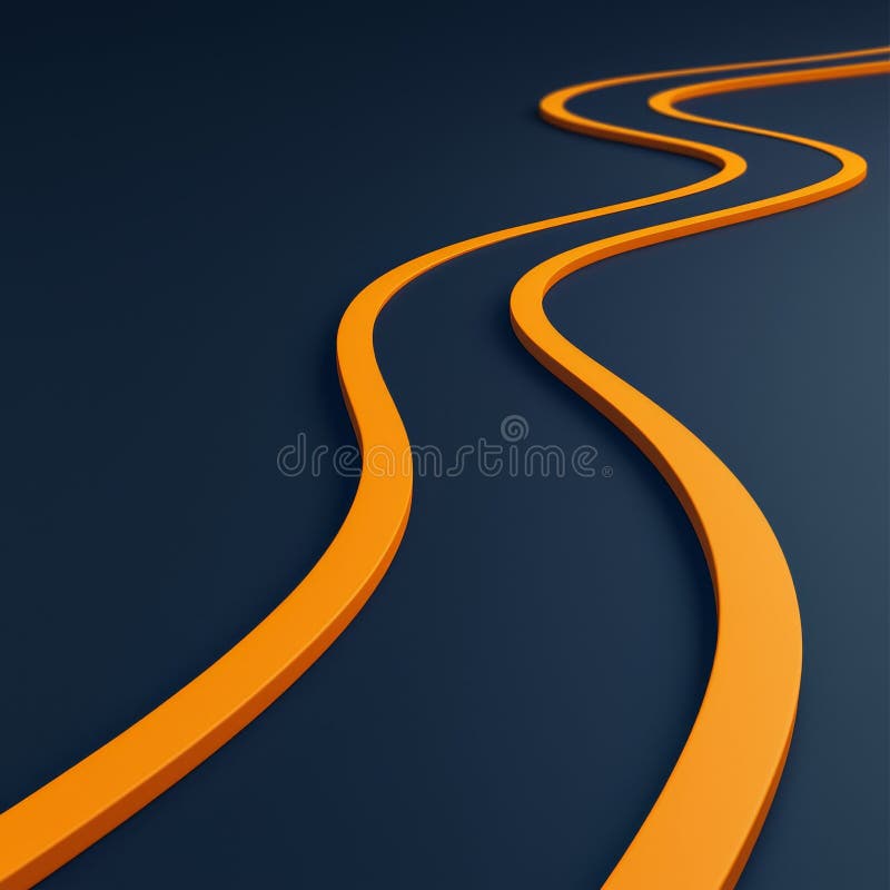 Goal Setting Mindset Concept Curved Orange Lines on a Dark Background ... Goal Setting Mindset Concept Curved Orange Lines on a Dark Background ...