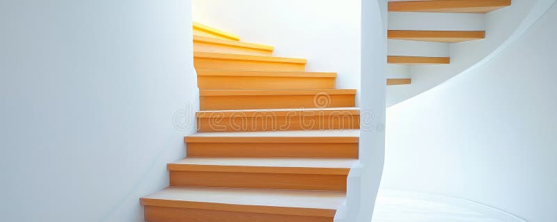 Goal Setting Steps Concept Bright Spiral Staircase with Wooden Steps ...