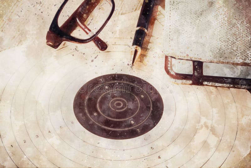 Goal Setting with Target, Objectives As Watercolor Art Stock Photo ...