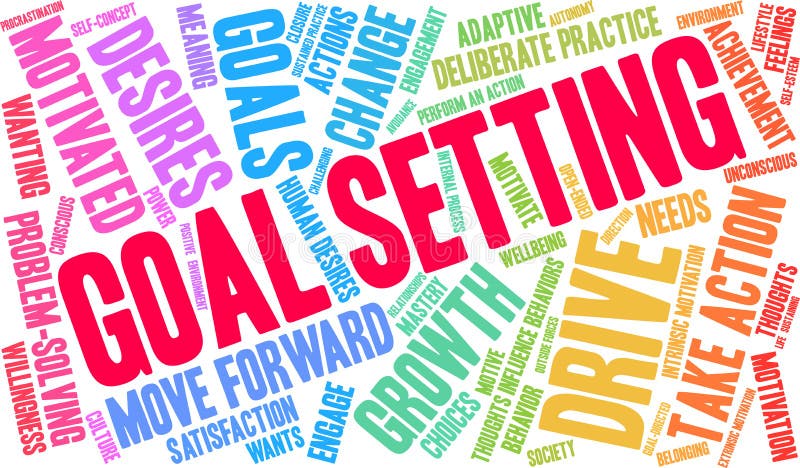 Goal Setting Word Cloud stock vector. Illustration of feelings - 211019637